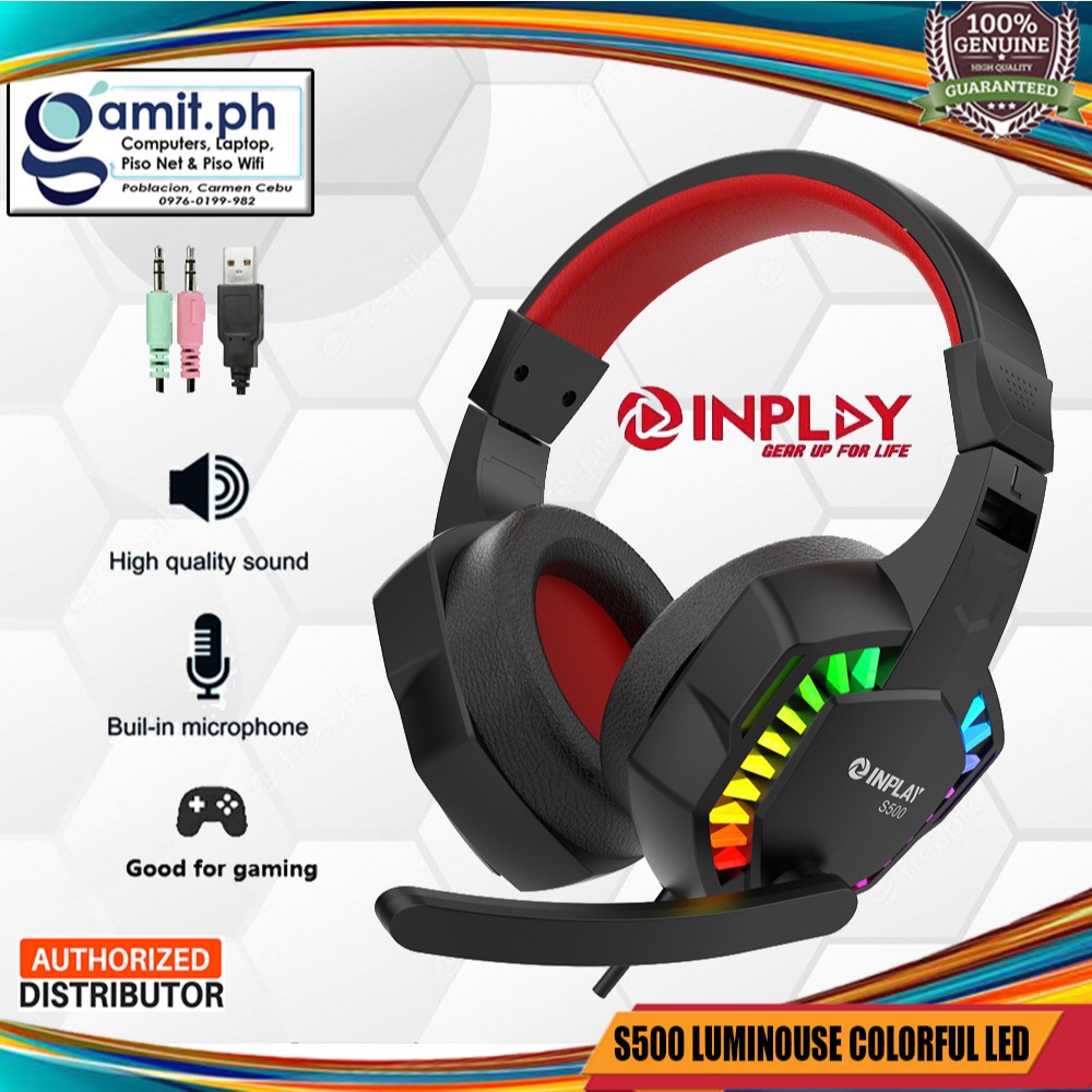 Inplay Raiku S500 RGB 3.5mm aux 16.4m RGB color PC & Laptop ready ...