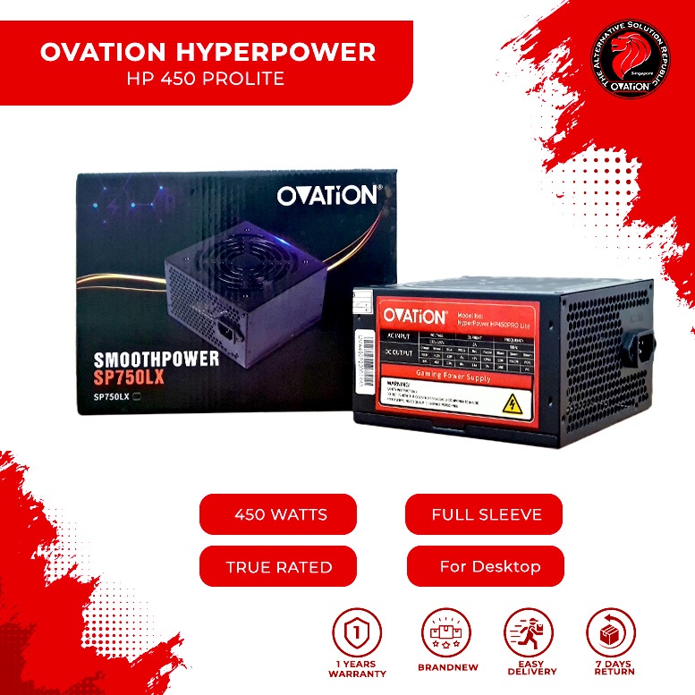 Ovation Power Supply Hyper Power and Smooth PSU with Quiet Mode Effect ...