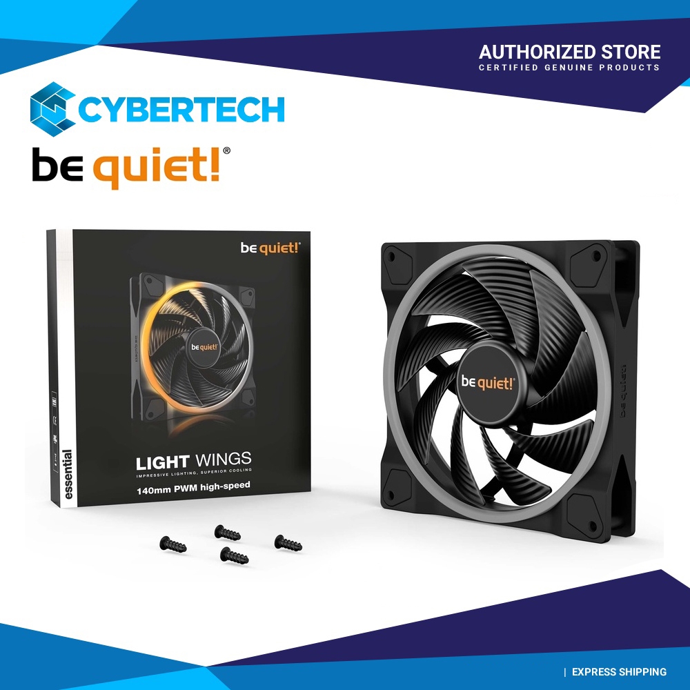 Be Quiet! BL075 Light Wings 140mm PWM High-Speed Premium ARGB Cooling ...