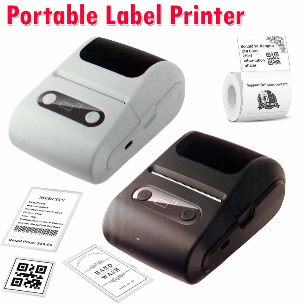 X10 Label Printer Maker Portable Barcode Thermal Wireless Printer Small ...