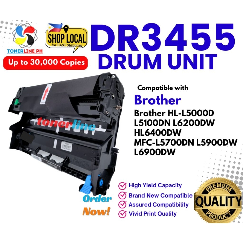 Drumkit DR3455 DR850 DR820 For Use and Compatible Brother MFC-L5900DW ...