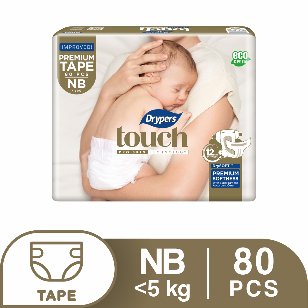 Drypers Touch Mega Pack NB 80 Pack of 1 | Shopee Philippines