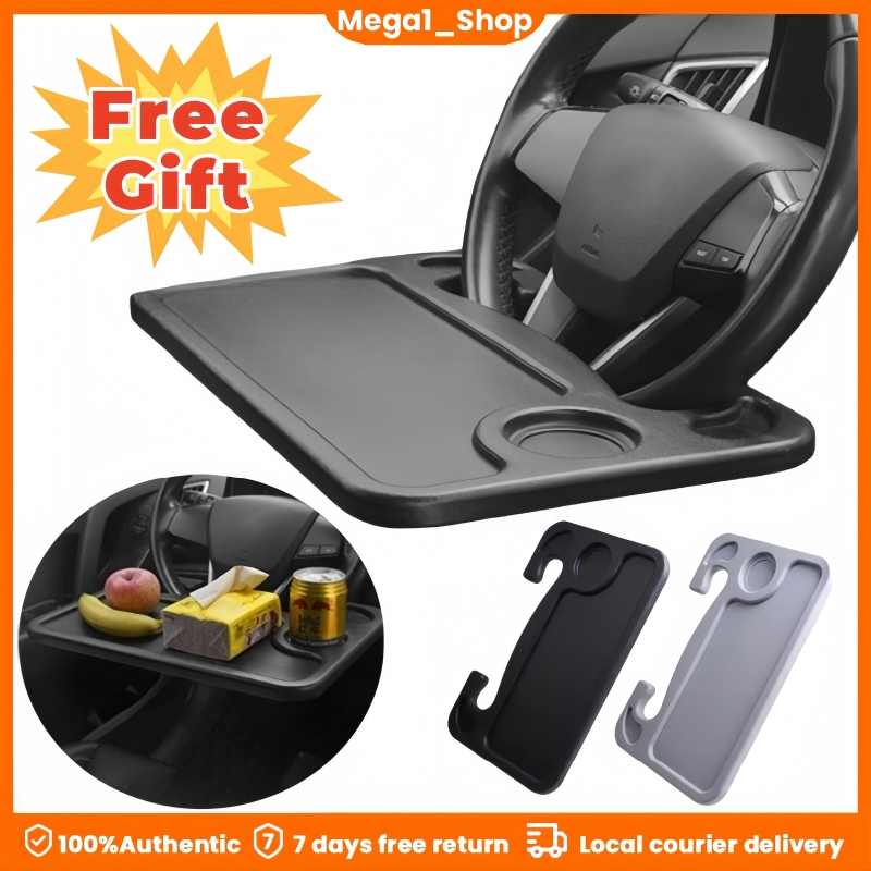 【Gift】Car steering wheel tray 2 in 1 travel car food tray ...