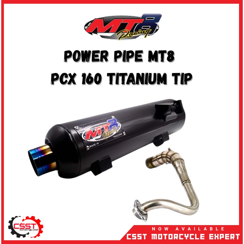 MT8 POWER PIPE FOR PCX 160 (TITANIUM TIP) ORIGINAL | Shopee Philippines