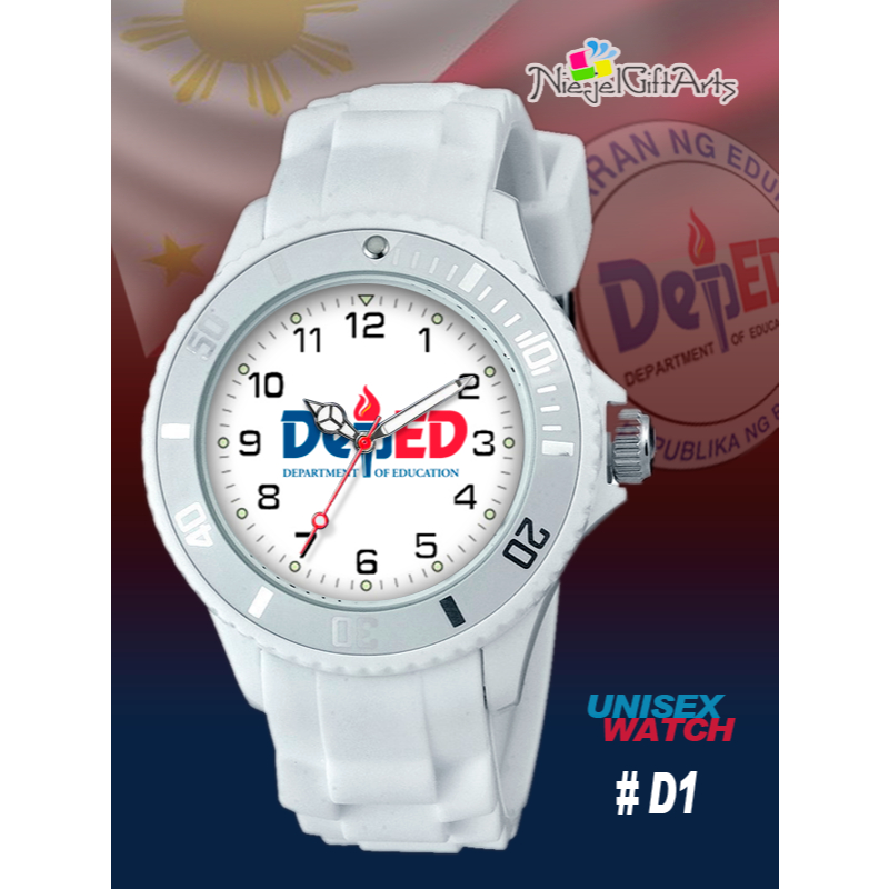 DepEd Wristwatch White Silicone Strap /Corporate Watches | Shopee ...