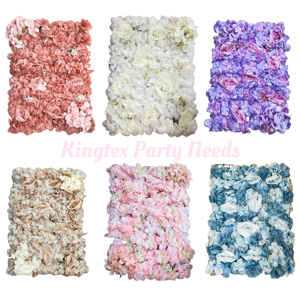 Silk Rose Flower Wall Artificial Flowers mat Wedding Wall Decor ...
