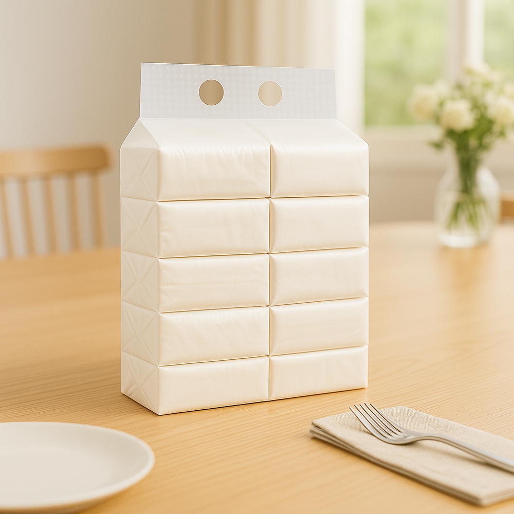 10-Pack Soft Facial Tissue – Portable, Dust-Free, Multipurpose Use ...