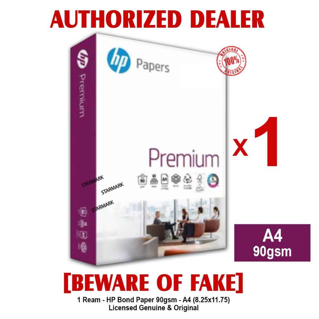 HP Bond Paper Papers A4 Size 8.25x11.75in 90gsm Copy Paper Red ...