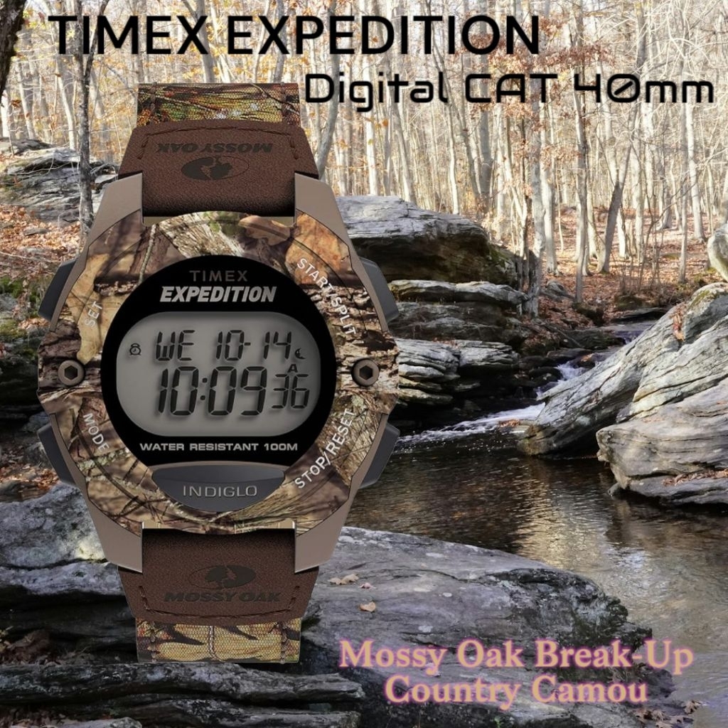 Timex Expedition Chrono Digital Watch 40mm Mossy Oak Break-Up Country ...