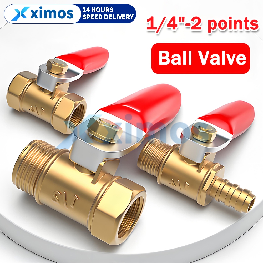 1/4"Brass Ball Valves Male/Female Thread Air Ball ValveCompressor Ball ...