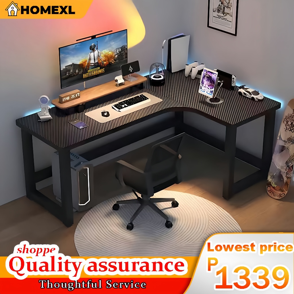 HOMEXL L-shaped Table Computer Table Study Desk Modern Game Table ...
