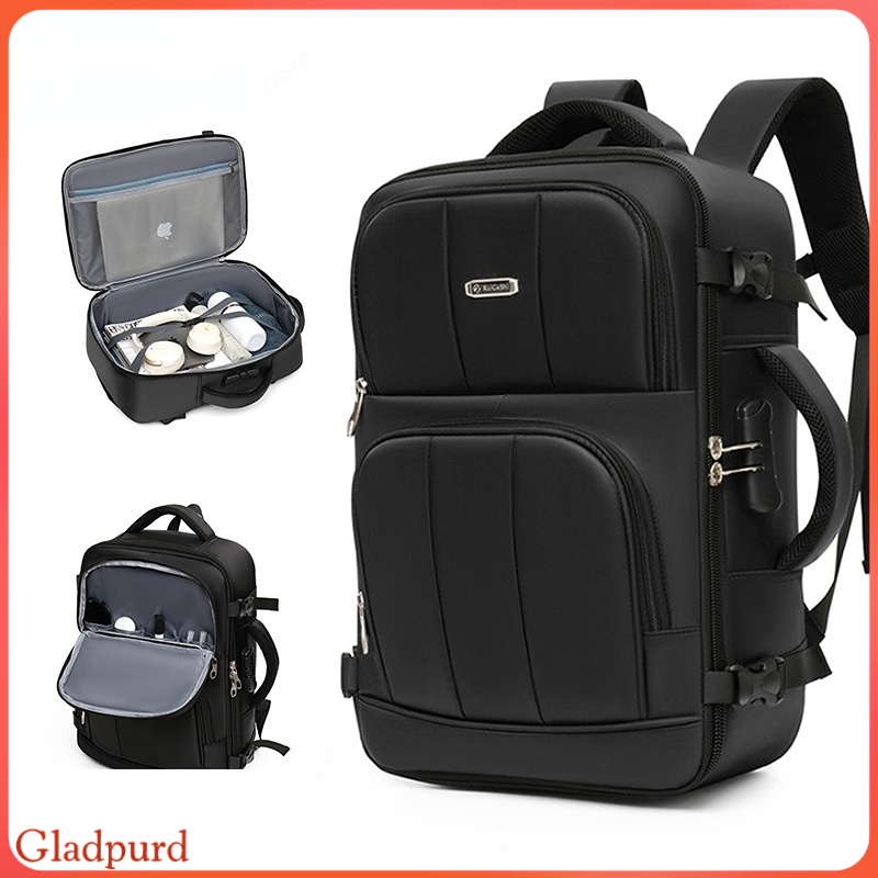 30-45L large capacity travel backpack for men combination lock zipper ...