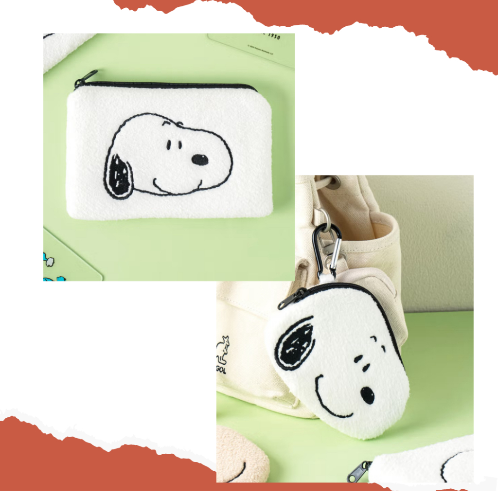 DAISO KOREA - Peanuts Snoopy Coin Purse and Flat Pouch | Shopee Philippines