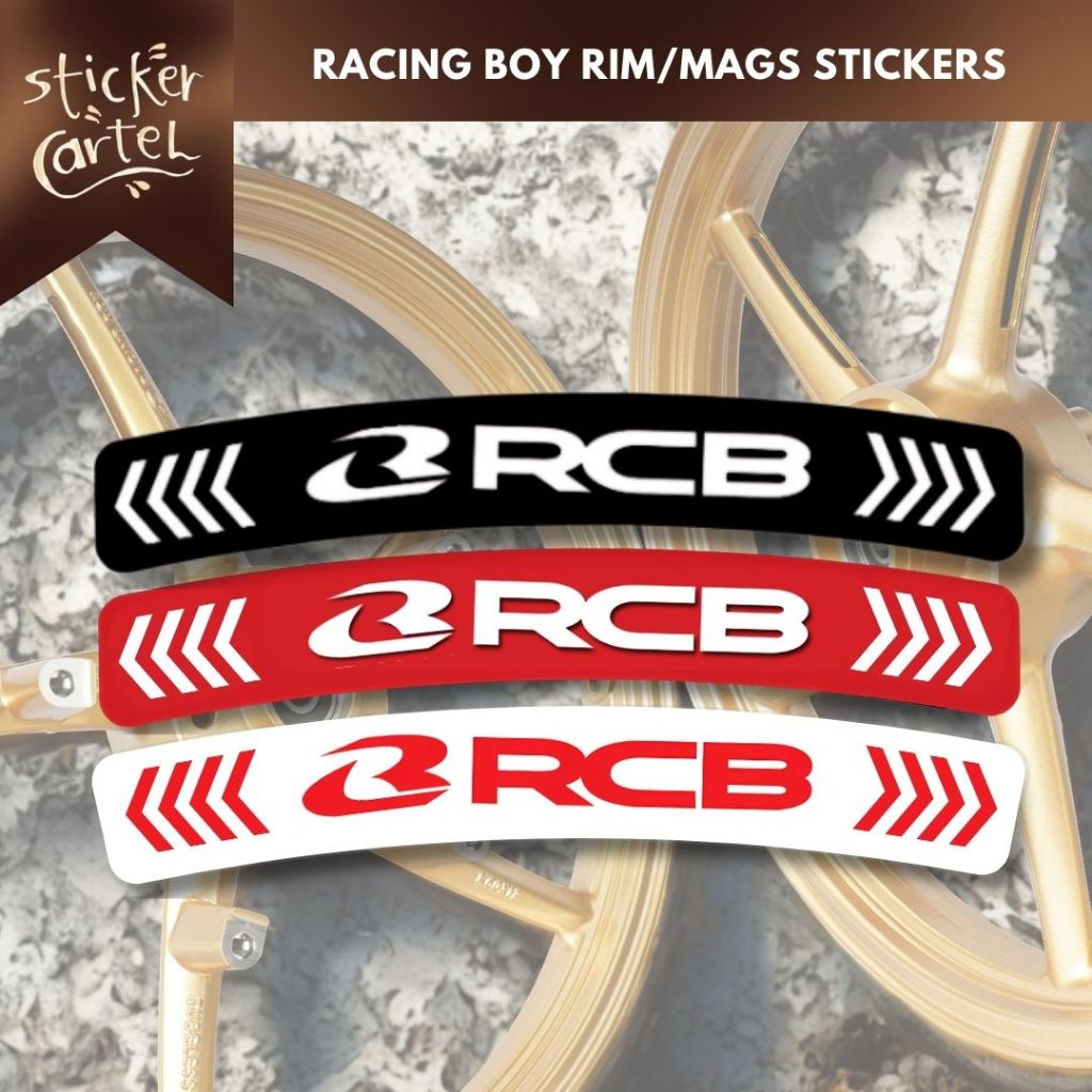 RACING BOY RCB Motorcycle Rim/Mags Stickers | Shopee Philippines