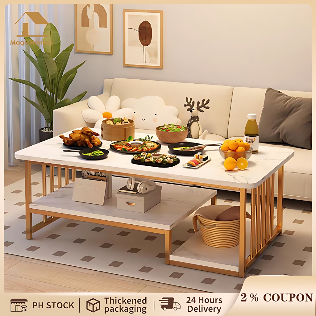 COD 2 Layers Center Table Nordic Sofa Side Table Coffee Table Living ...