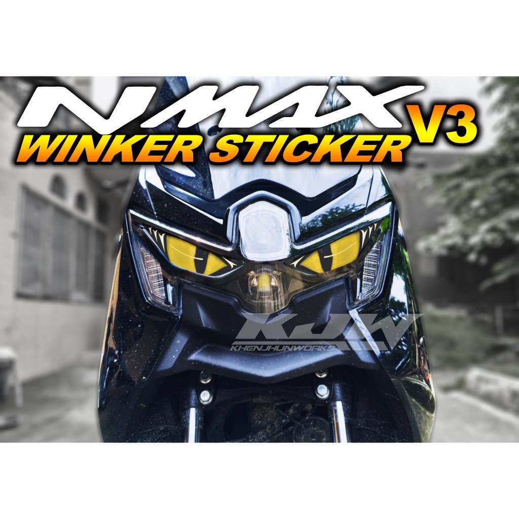 Yamaha Nmax 155 V3/Turbo Winker Eye Yellow Toothless Eyes Designs ...
