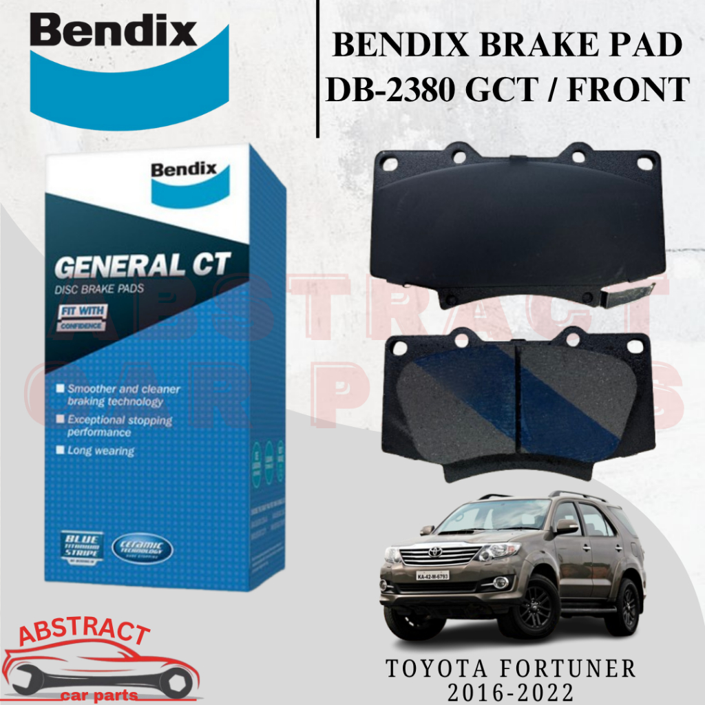 Bendix Brake Pad Front for Toyota FORTUNER 2016-2022 (DB-2380 GCT ...
