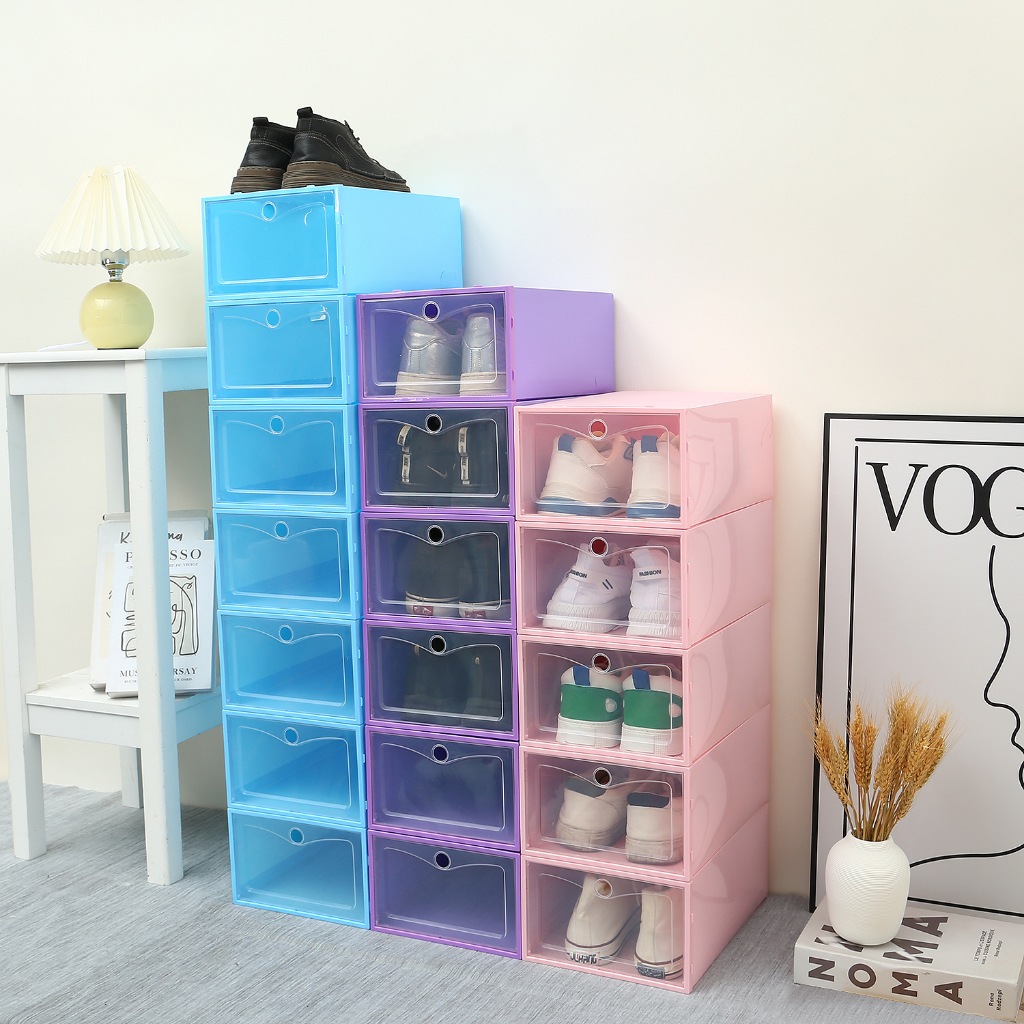 COD Large size Shoe Rack Box Organizer Foldable Drawer Case Colorful ...