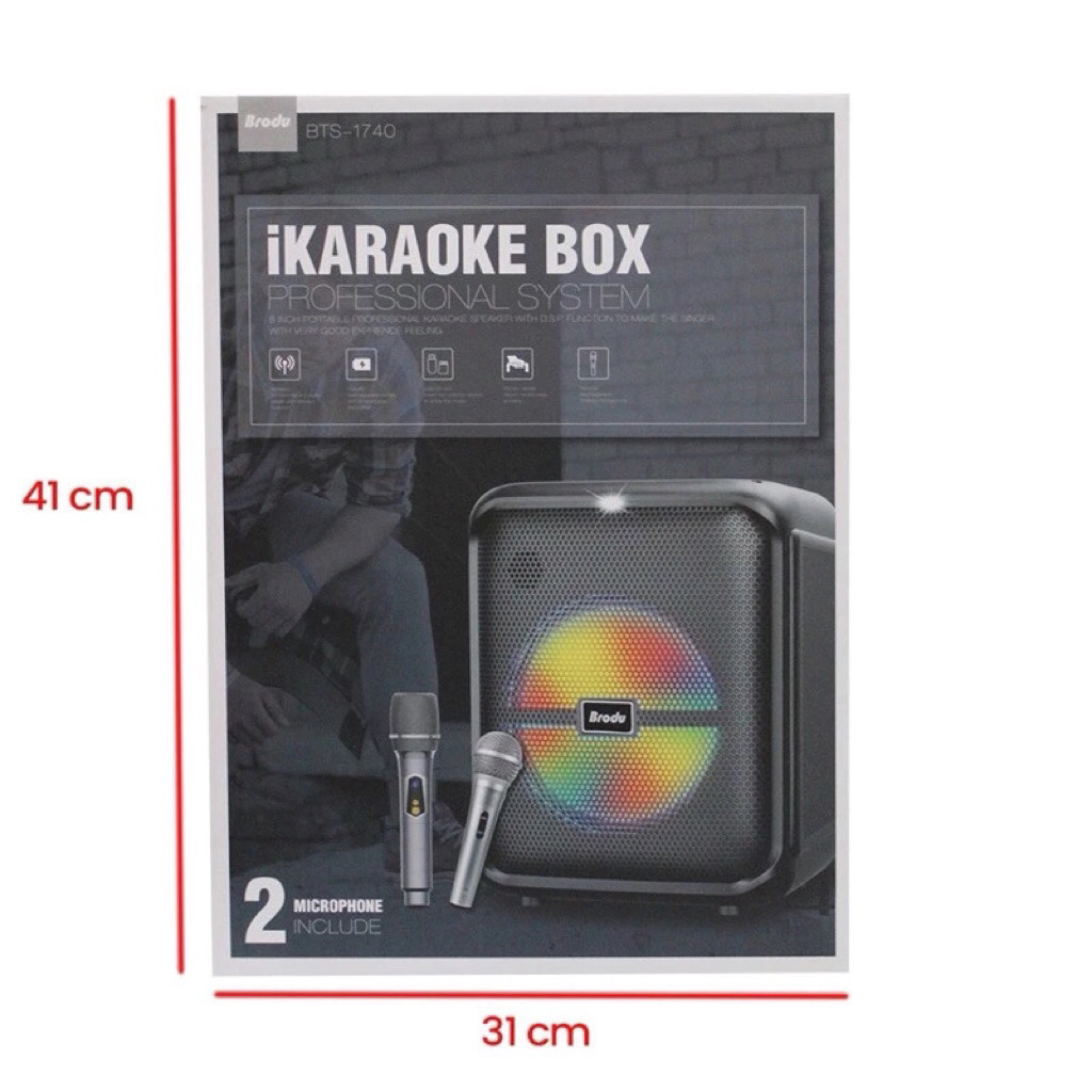 BTS-1740 IKARAOKE BOX Professional System Bluetooh Speaker With ...