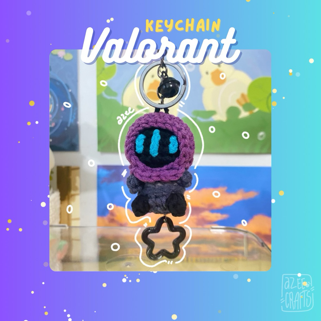 Valorant Chibi Agent Crochet Keychain // Valorant Agent Cute Crochet ...