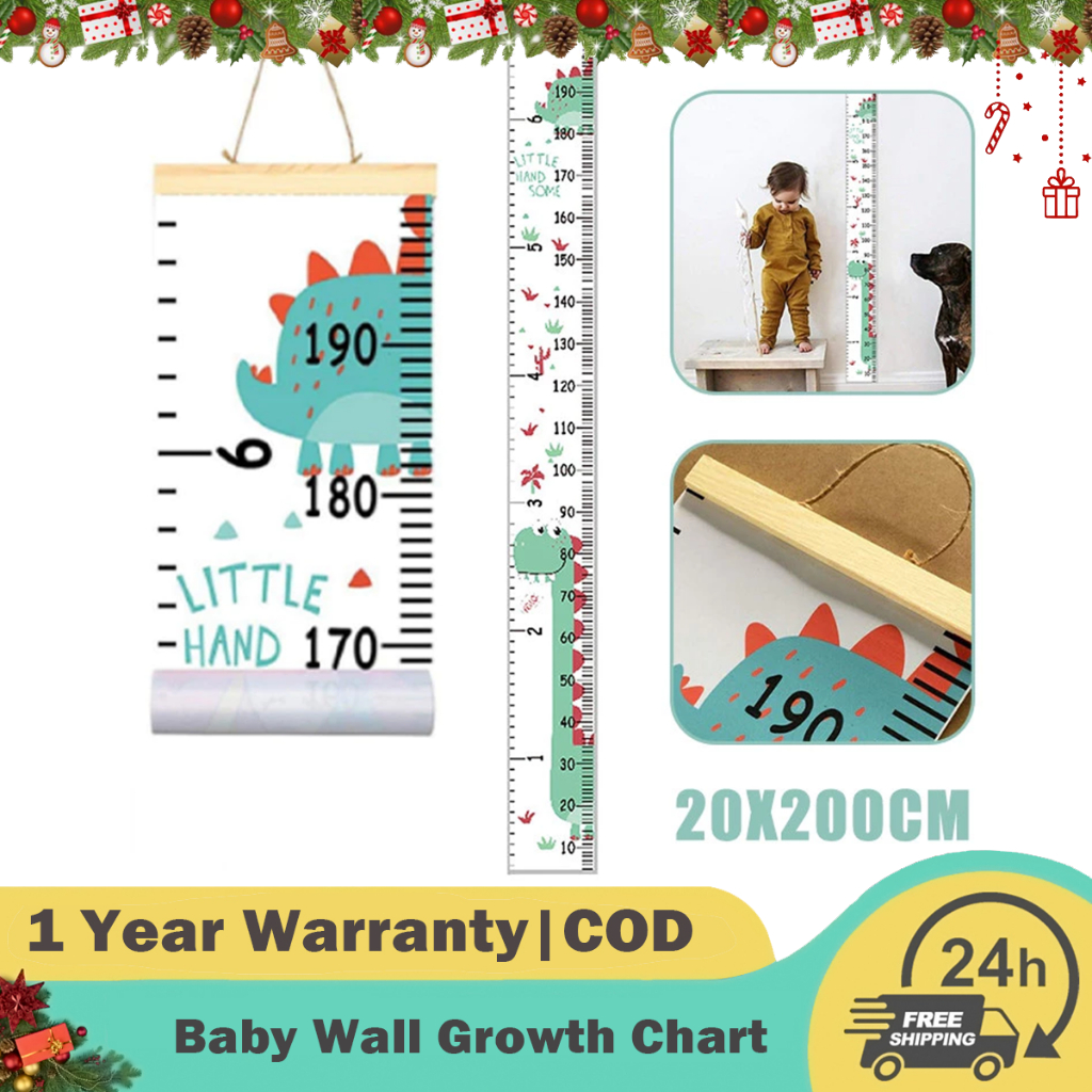 20*200cm Growth Chart for Kids Canvas Height Chart Ruler Canvas ...