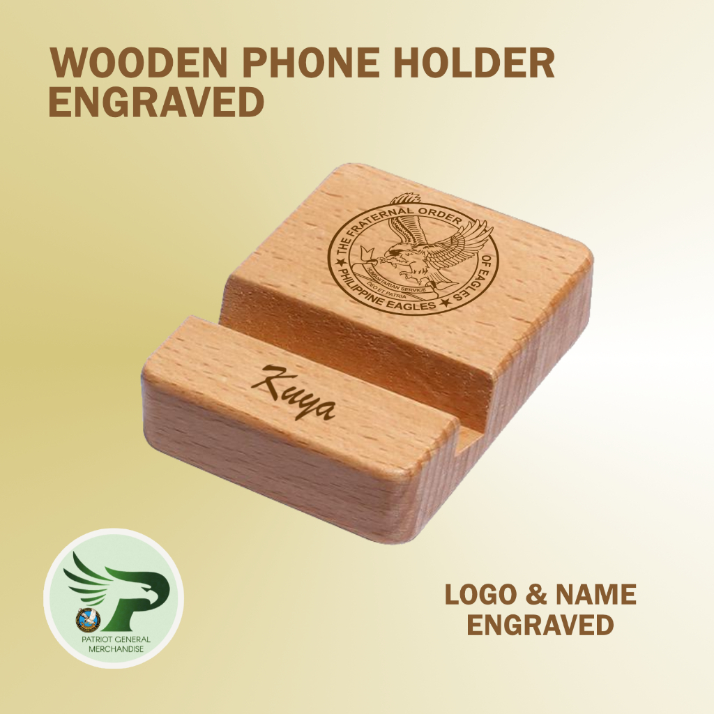 Customized | Personalized Wooden phone Stand with laser Engraved ...