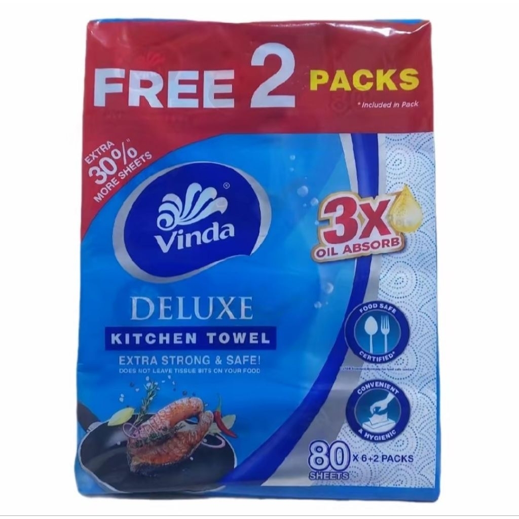 Vinda Deluxe Kitchen Towels - Pack of 8, | Shopee Philippines