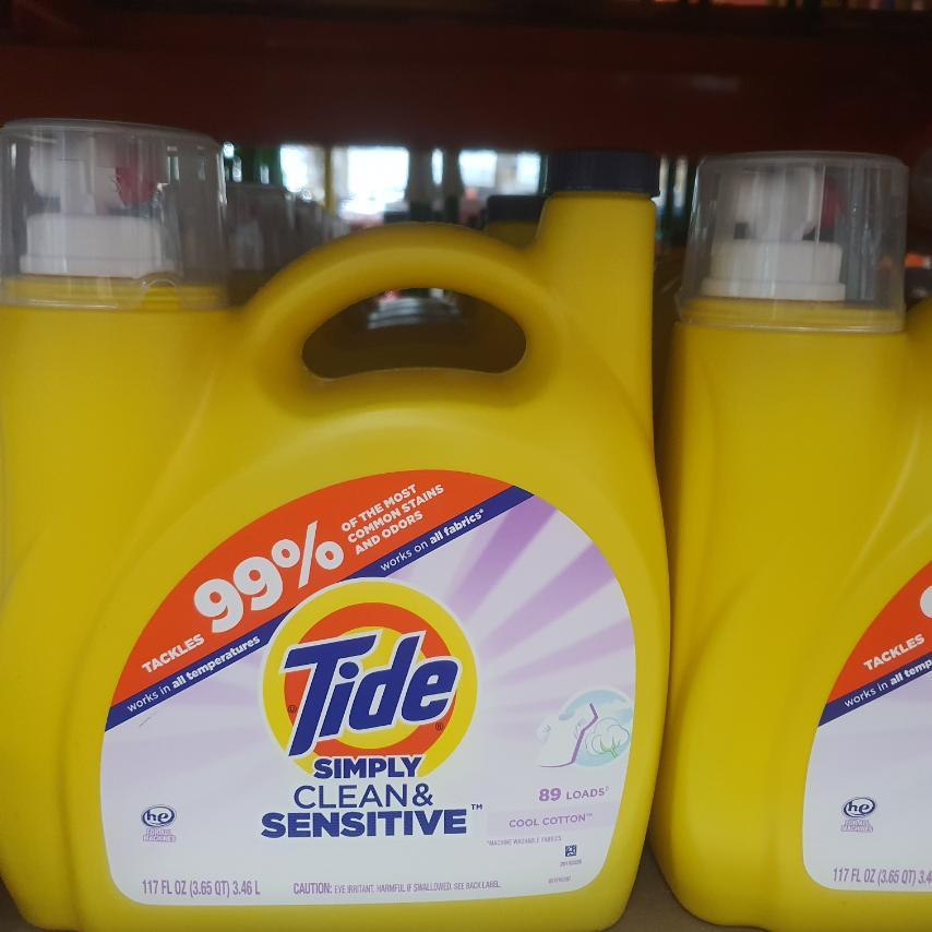 Tide Simply Clean & Sensitive Cool Cotton Liquid Laundry Detergent 3 ...