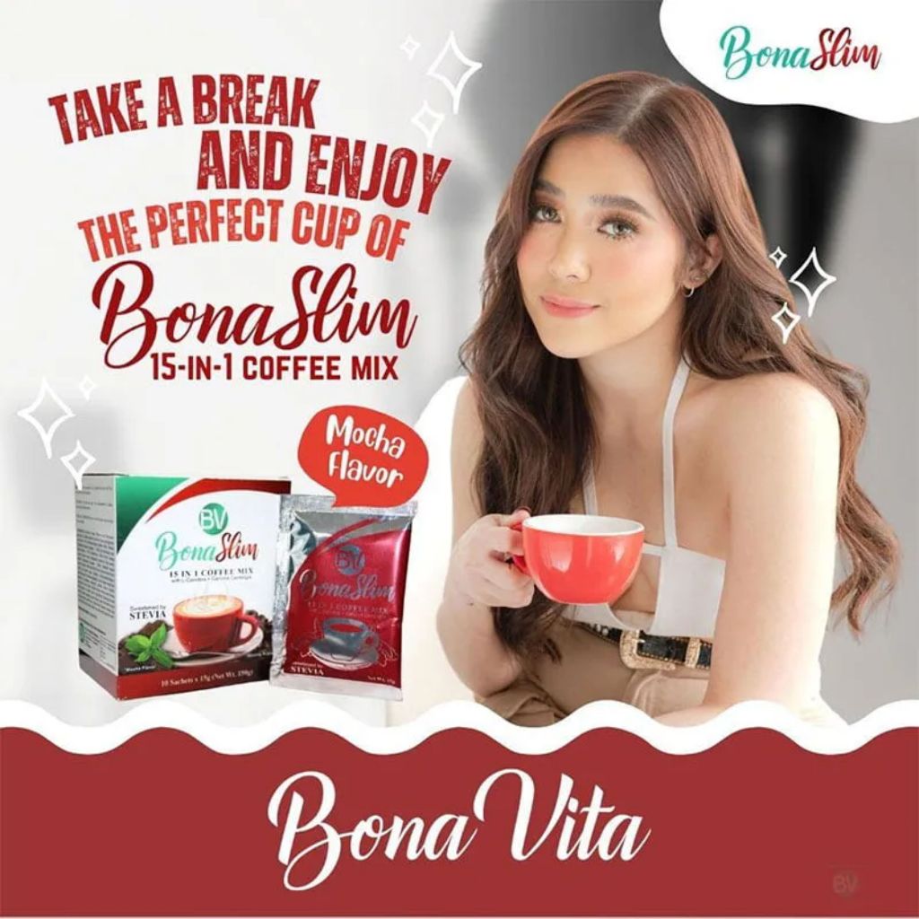 100% Authentic Bona Slim 15 in 1 Coffee Mix | Shopee Philippines