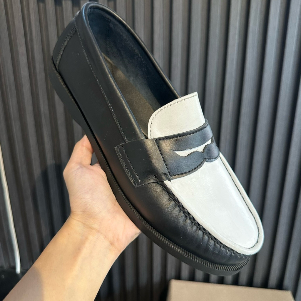Ilakad Penny Two Tone Loafer Men Leather Shoes Marikina Made | Shopee ...