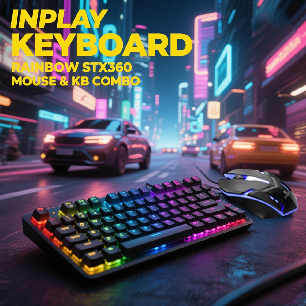 INPLAY STX360/STX200 RGB Mechanical Keyboard and Mouse Combo - Ideal ...