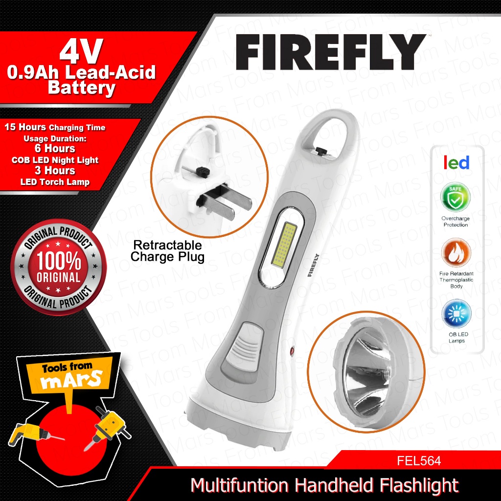Firefly Multifunction Handheld Flashlight LED Rechargeable Portable ...