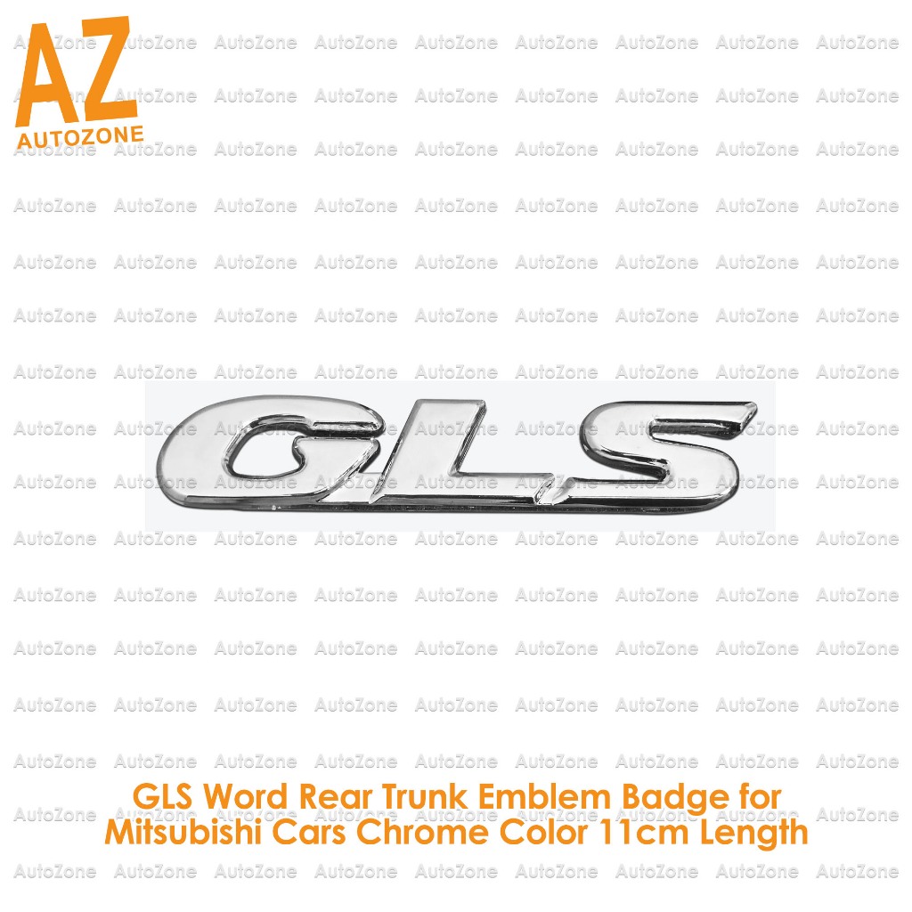 GLS Word Rear Trunk Emblem Badge for Mitsubishi Cars Chrome Color 11cm ...