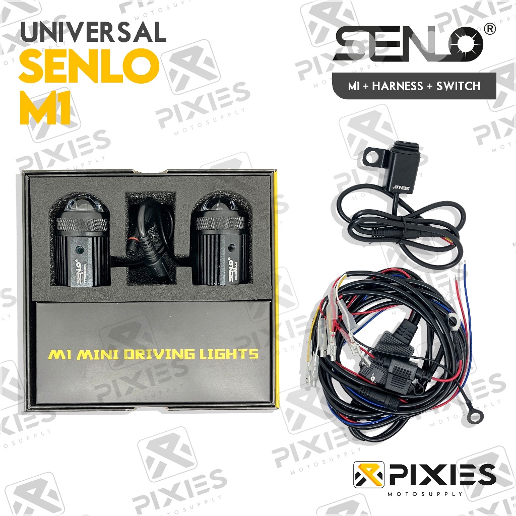 SENLO MINI DRIVING LIGHT SENLO M1 SET HARNESS SWITCH RELAY SOCKET FUSE ...