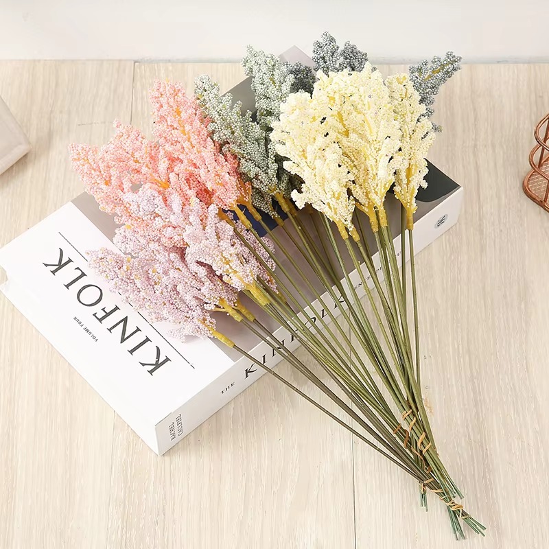 6pcs Faux Wheat Grass Dried Millet Stems Ear Decorations for Floral ...