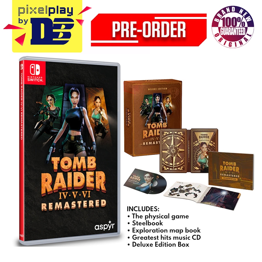 Nintendo Switch Tomb Raider IV-VI Remastered Starring Lara Croft Deluxe ...