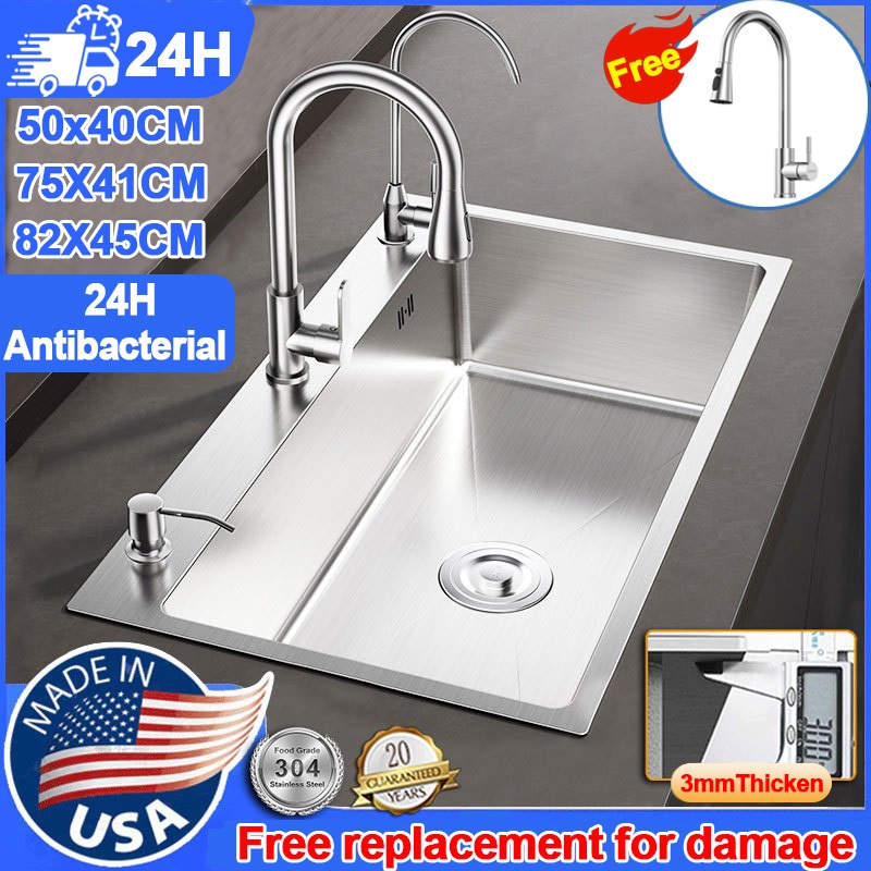 【5 years warranty】Stainless Steel Kitchen Sink Thickness High Quality ...