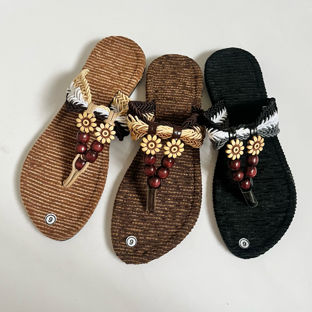 Flora Boho Sandals for Women | Marikina Made Native Slippers | Bohemian ...