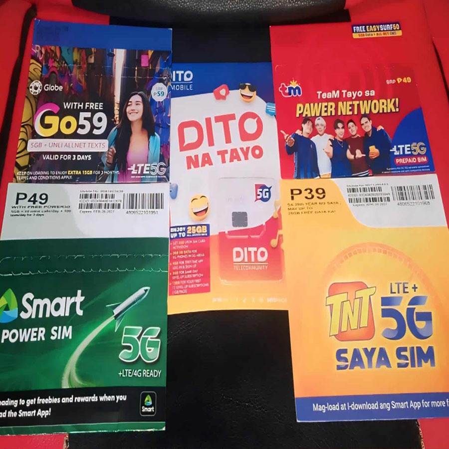 Sim card GLOBE TNT TM SMART DITO 5G sealed simcards | Shopee Philippines