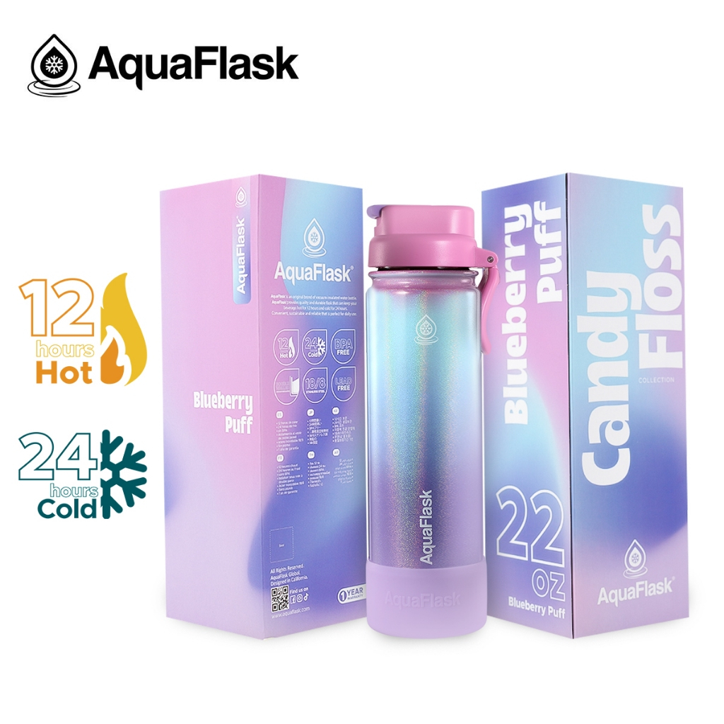 AQUA Candy Floss Collection – 22oz & 40oz Vibrant Insulated Bottles for ...