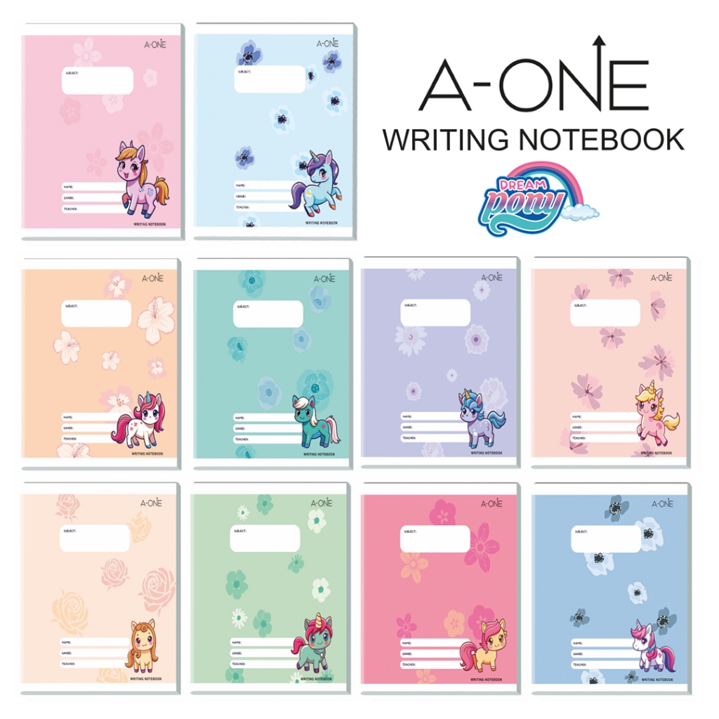 A-One Dream Pony Writing Notebooks Set of 10 | Shopee Philippines