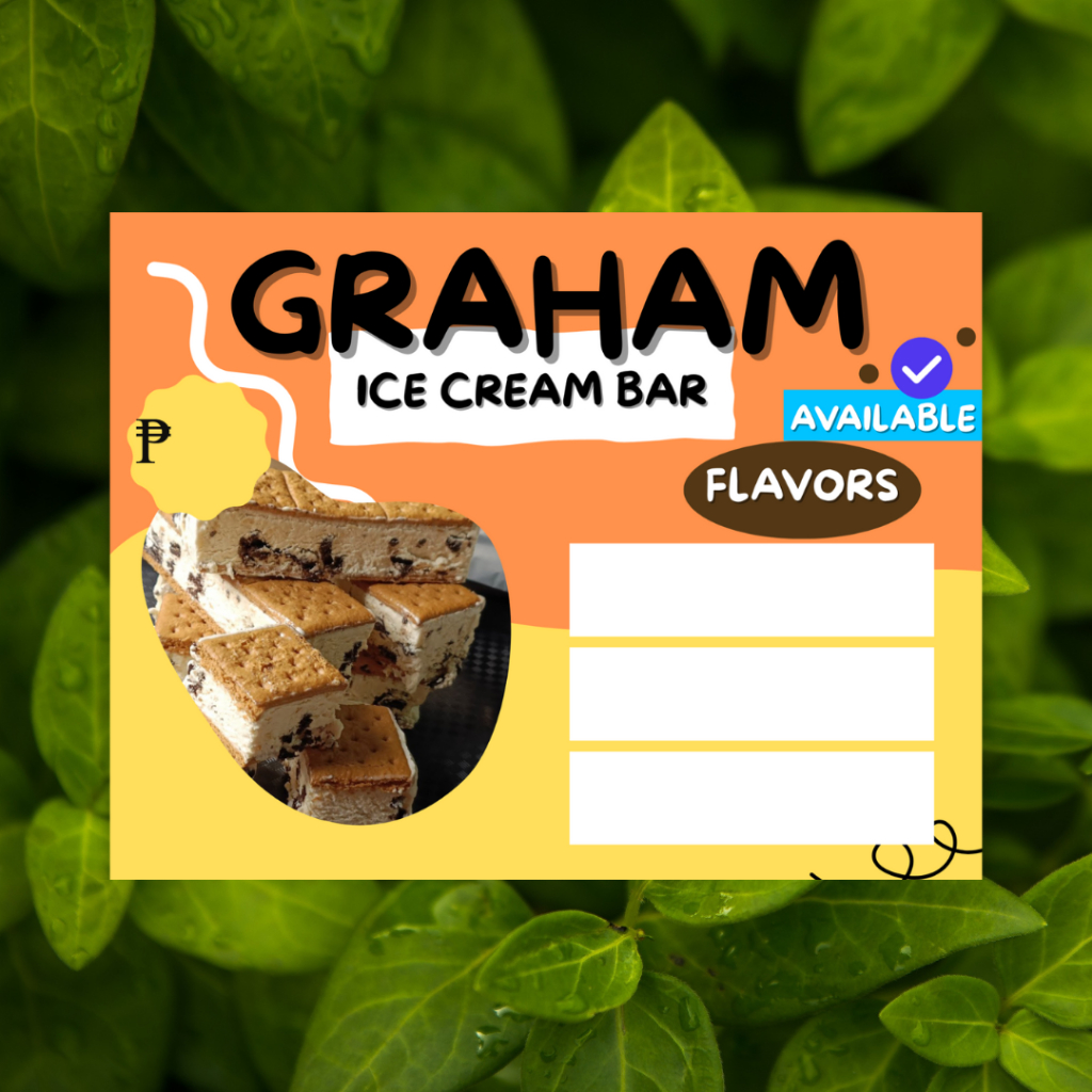 Graham Bar Flavors Laminated Signage – A4 & A5 Sizes | Dessert ...