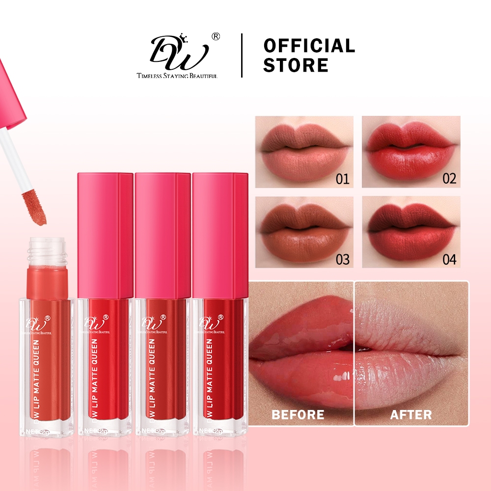 DW 4in1 Lip Gloss Matte Queen Set | Moisturizing Waterproof Liquid ...