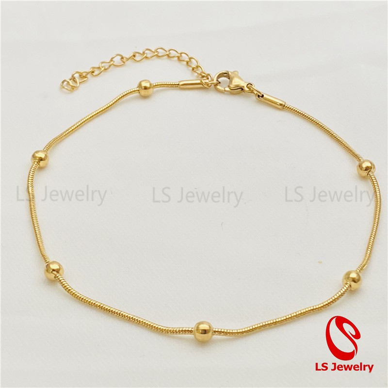 LS Jewelry 18K Bangkok Gold Plated Bracelet Anklet for Women B1362 ...