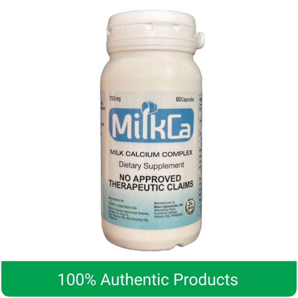 MilkCa - True Calcium from Milk 60 capsules per bottle | Shopee Philippines