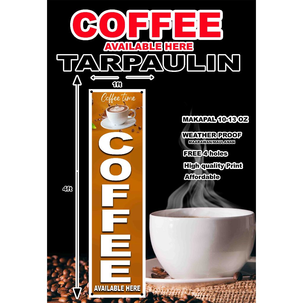 coffee shop vending machine tarpaulin signage for coffee shop business ...