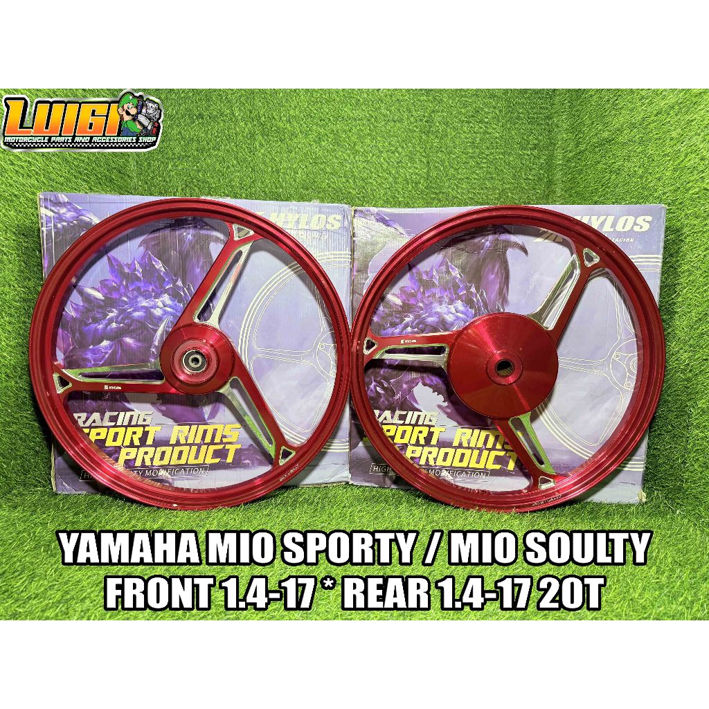 HYLOS CNC MAGS 17s 3 SPOKES 18T 20T YAMAHA MIO SPORTY / MIO SOULTY (100 ...