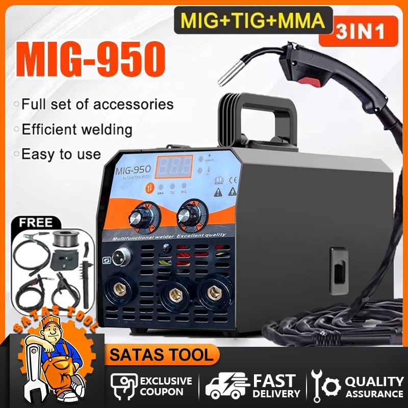 Portable Welding Machine MlG/TIG/MMA 3IN1 Gasless Inverter Welding ...