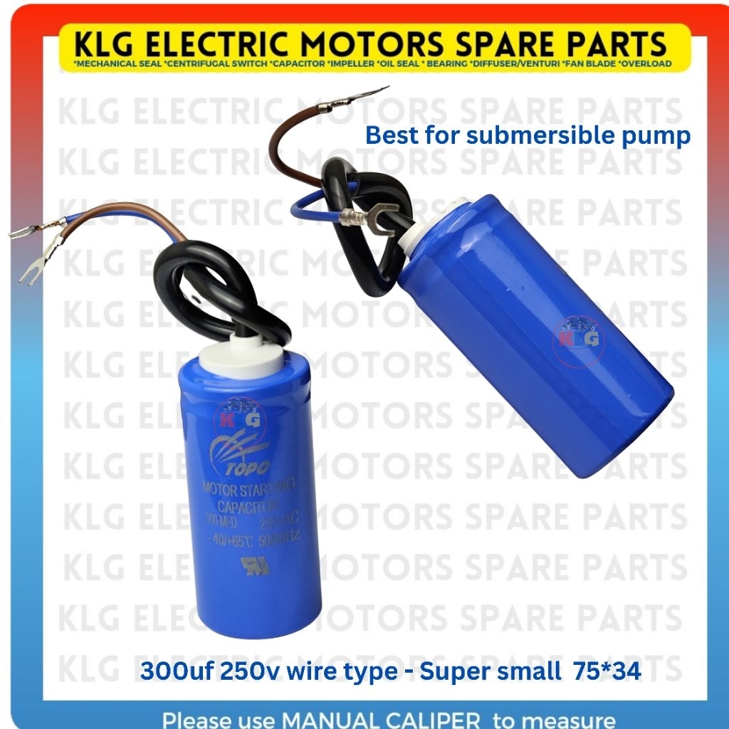Topo starting capacitor 300uf 250v super small | klg water pump parts ...