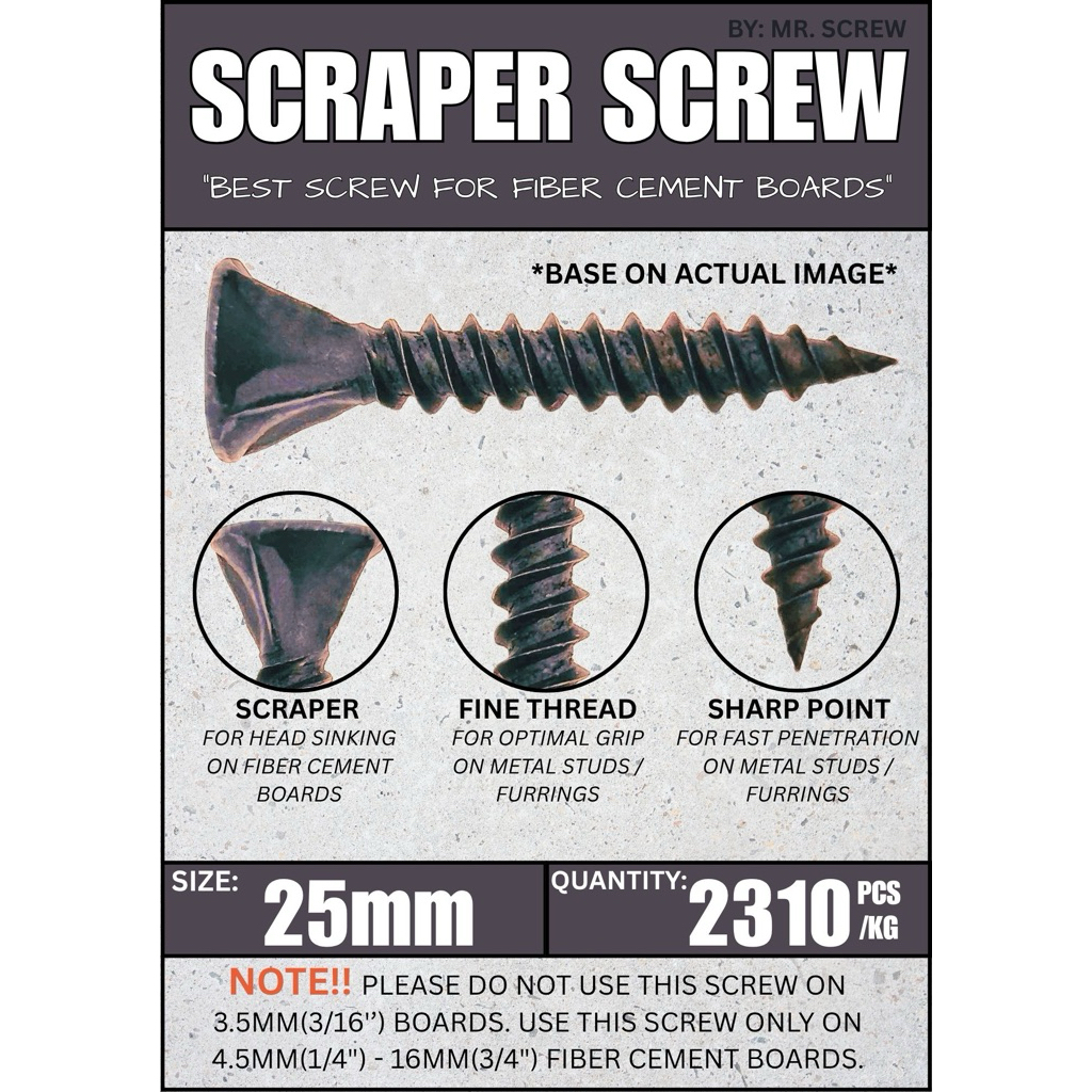 3.5Kg SCRAPER SCREW/ HARDIEFLEX SCREW / FICEM SCREW 1inch(25mm ...